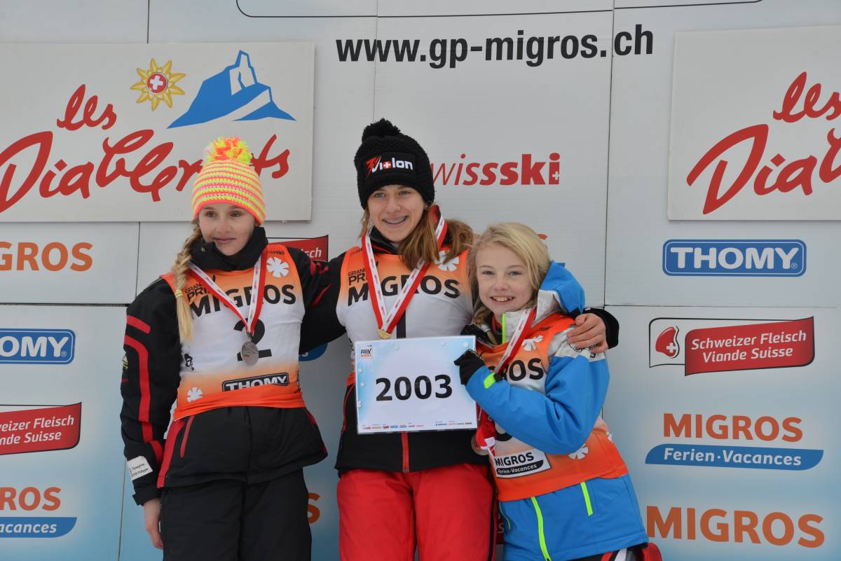 Podium fille 2003(Aline Rosset, Anna Violon et Alice Rodio Barbezat ...